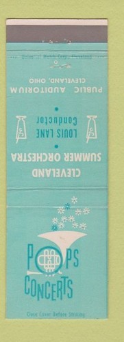 Matchbook Cover - Cleveland Summer Orchestra Pops Concerts OH TEAL | eBay