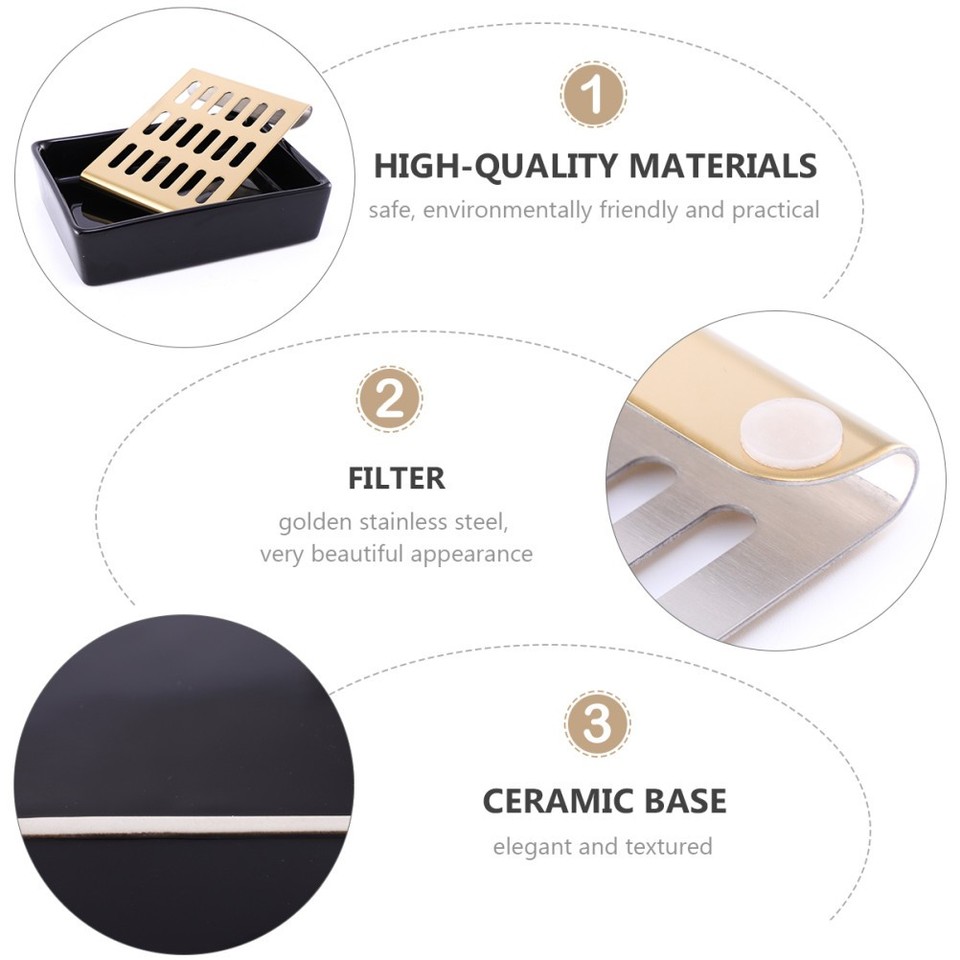 Soap Mat Creative Ceramic Soap Box Drain Bathroom Accessories for Home ...