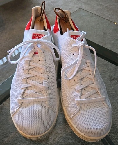 Adidas Stan Smith OG Prime Knit White with Red US Men's Size 12 | eBay