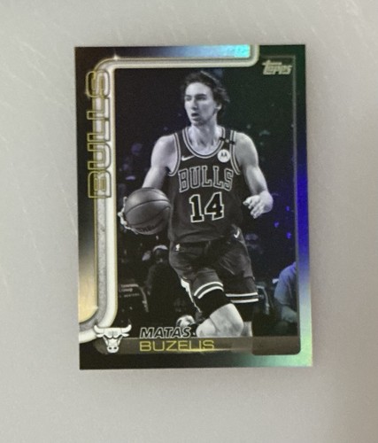 Matas Buzelis 2025-26 Topps Basketball Blackout Black Friday Card #37 ...