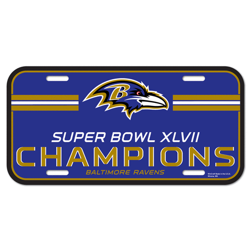 Baltimore Ravens License Plate Super Bowl Champions | eBay