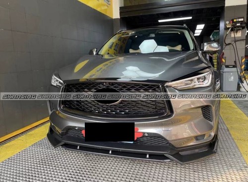 Fits Infiniti QX50 2019-2021 Carbon Fiber ABS Front Lower Bumper Lip ...