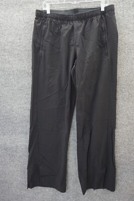 Paskho Pants Men Black Large Elastic Drawstring Waist Travel Active ...