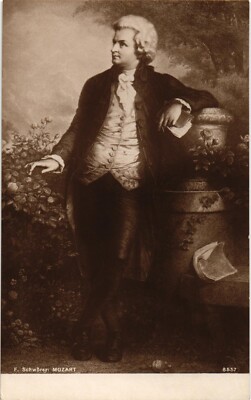 Old postcard vintage Musician Mozart painted by Schworer (1242) | eBay