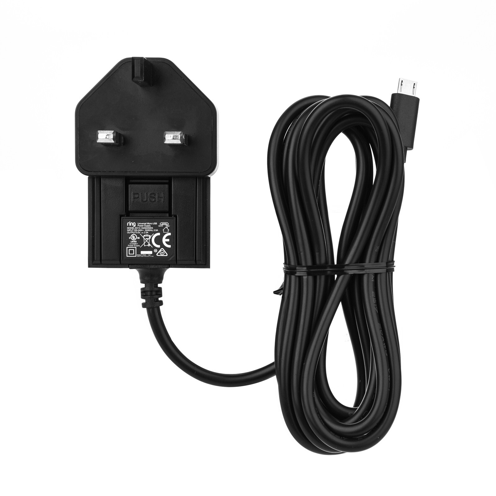 Ring Indoor Power Adapter Micro USB 5V 2.5A for Ring Stick Up Cam Wired ...