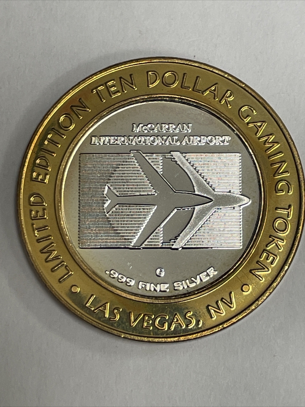McCARRAN Airport $10 Dollar Gaming Token .999 SILVER FREE SHIPPING | eBay