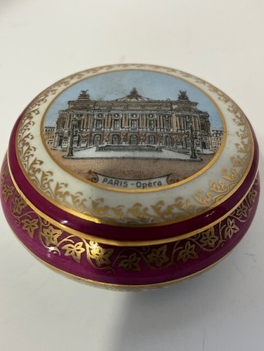 Vintage Limoges France Paris Opera Porcelain Lidded Trinket Box | eBay