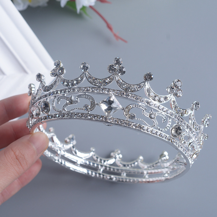 4.5CM HIGH CRYSTAL RHINESTONE 4 WOMEN GIRL HAIR TIARA CROWN PARTY ...