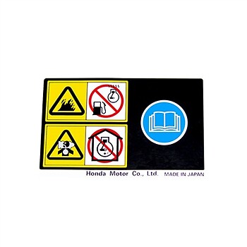 OEM Honda GX160, GX200-GX390 Safety Label | eBay