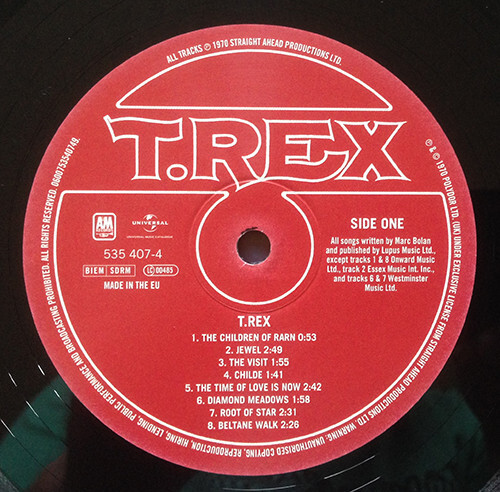 T.Rex* T.Rex LP, Album, RE, 180 2014 Glam, Psychedelic Rock, Folk Rock ...