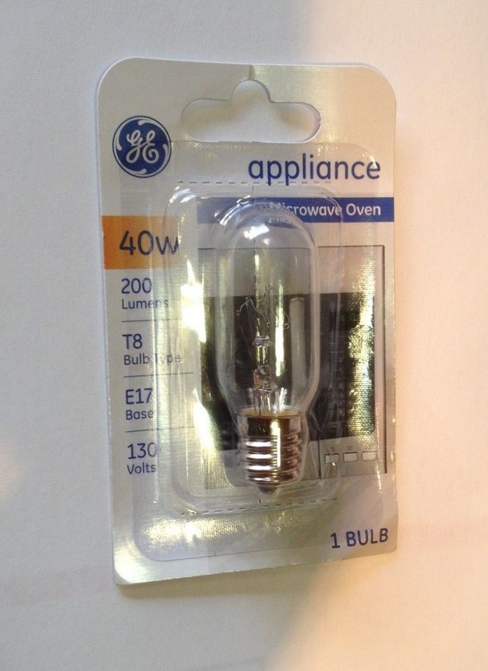 new GE 40w Appliance E17 base 40T8 Microwave 130V oven T8 Light Bulb ...