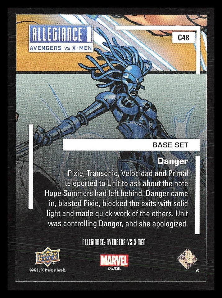 DANGER 2023 Upper Deck Marvel Allegiance AVENGERS VS. X-MEN #C48 | eBay