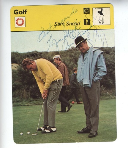 ORIGINAL SAM SNEAD AUTOGRAPH SKETCH LEGENDARY GOLFER | eBay