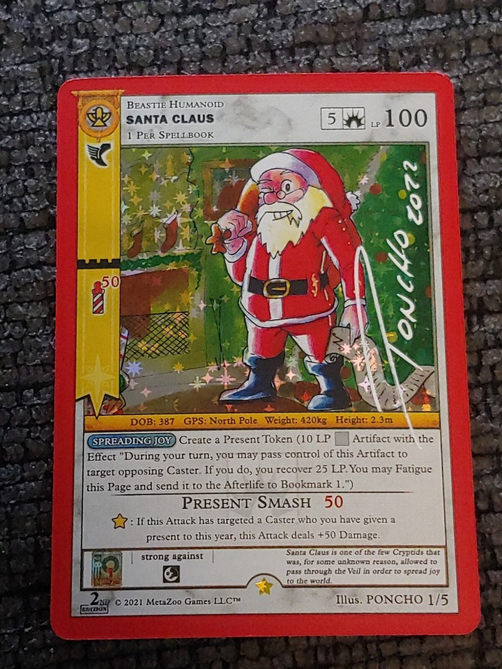 Metazoo Cryptid Nation Christmas Promo Santa Clause 2nd Full Holo ...