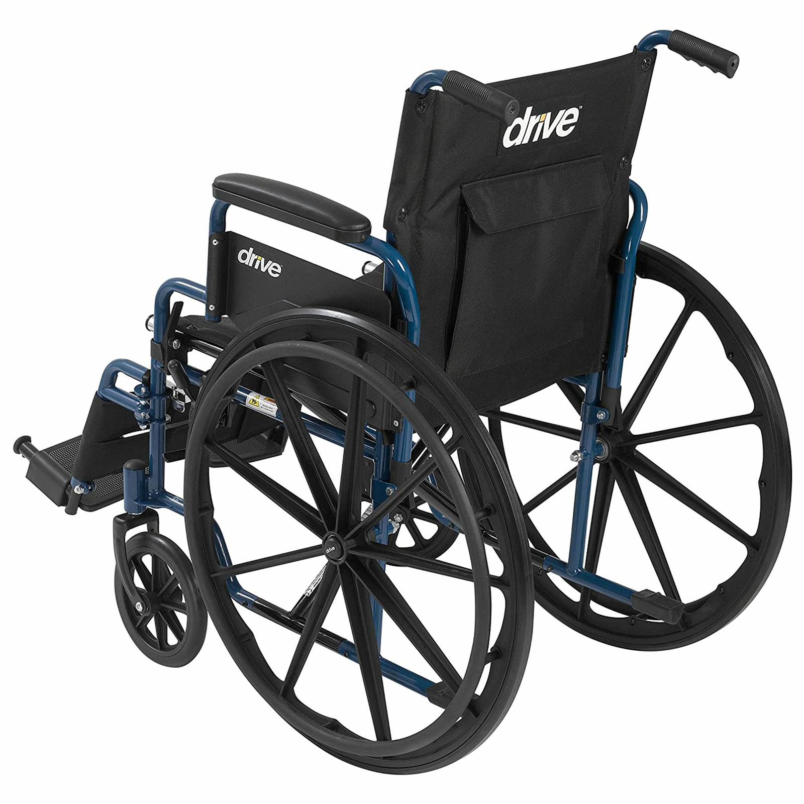 Drive Medical Blue Streak Lightweight Folding Wheelchair with 20 Inch ...