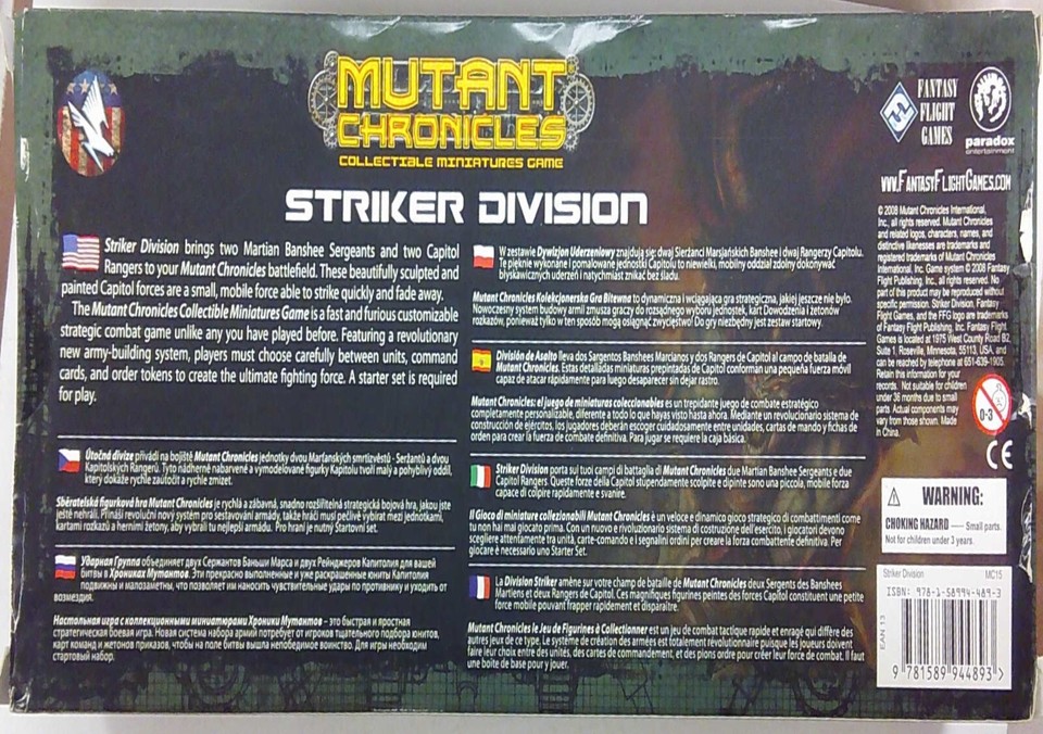 MUTANT CHRONICLES: STRIKER DIVISION (FFG MC 15) | eBay
