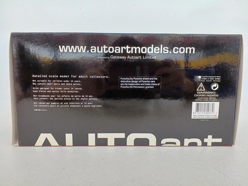 AUTOart White Plain Body Version 1/18 Porsche 911 (997) GT3 RSR | eBay
