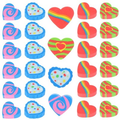 48 Pcs Cute Erasers for Drawing Novelty Kids Adorable Heart Model ...