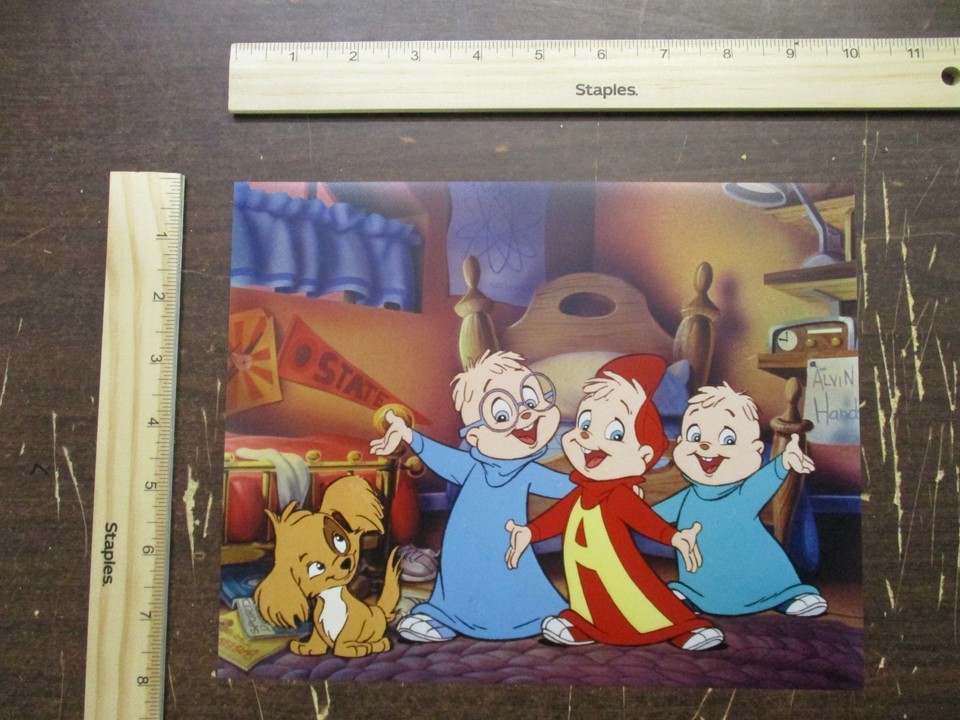 PRESS PROMO PHOTO TV ANIMATED CARTOON ALVIN & THE CHIPMUNKS 1989 COLOR ...