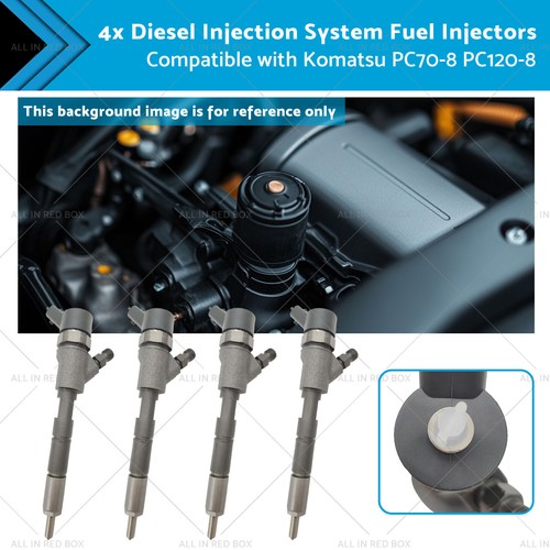 4x Diesel Injection System Fuel Injectors Suitable for Komatsu PC70-8 ...