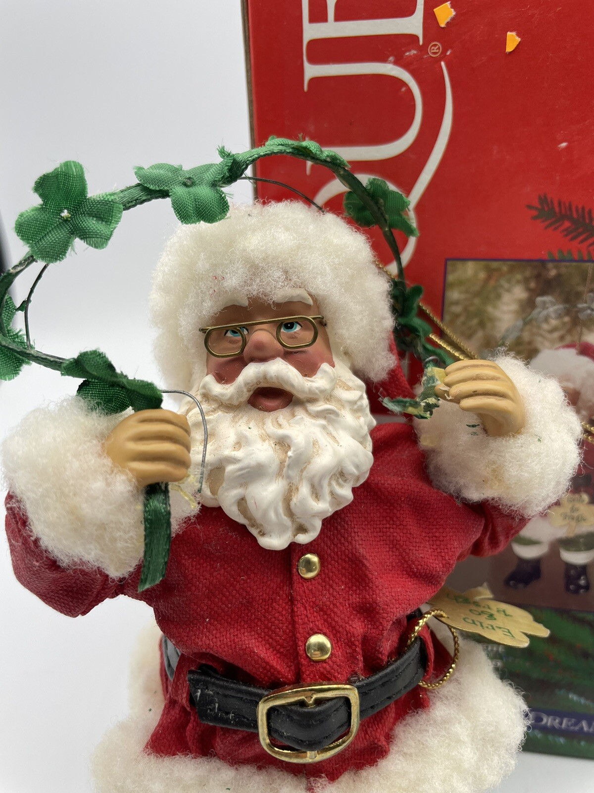 Possible Dreams Clothtique Irish Santa Christmas Clover Ornament 2001 ...