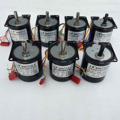Synchronous Motor 60KTYZ-E AC 220V 50Hz 2.5RPM-60RPM CW/CCW 14W Gear ...