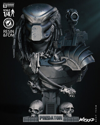 Predator Resin Sculpture Bust Statue Model Kit size choice! Unpainted ...