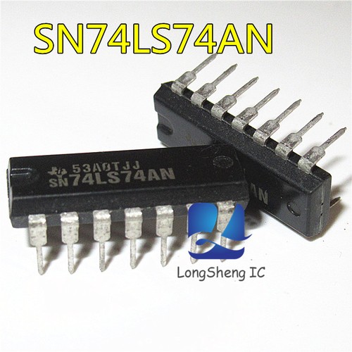 10PCS SN74LS74AN DIP-16 74LS74 DUAL D-TYPE POSITIVE-EDGE-TRIGGERED FLIP ...