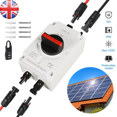 DC Solar Switch Photovoltaic PV 4P 1200V 32A Outdoor New Set Isolator ...