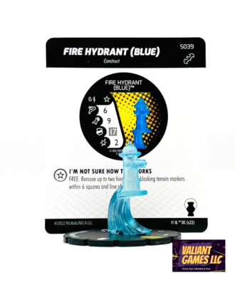 DC Heroclix Fire Hydrant (Blue) #s039 w/ Card Batman Team Up Set | eBay