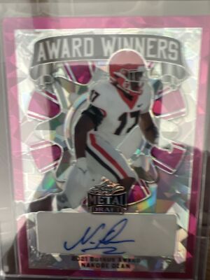 2022 Leaf Metal Draft Award Winners Pink Crystals /10 Nakobe Dean ...