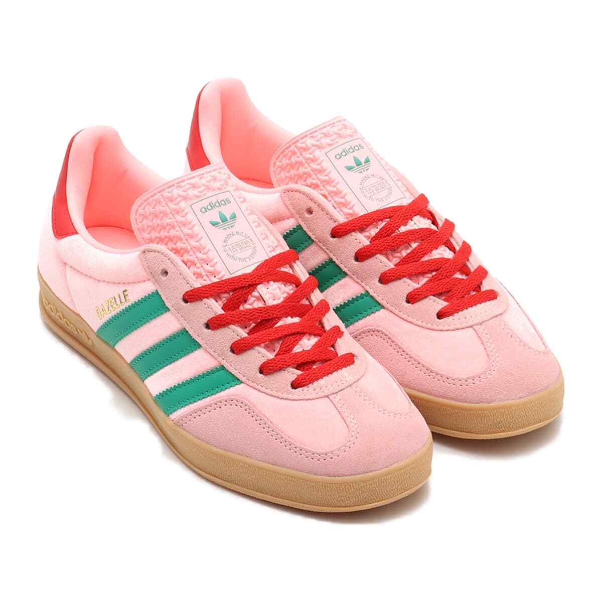JI2713 adidas Originals Gazelle Indoor Court Green Glow Pink Gum (Women ...