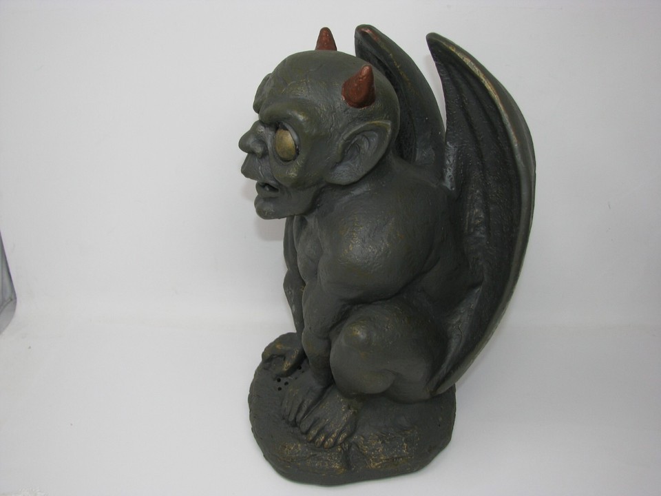 11” Animated Gargoyle Halloween Motion Sound Activated Prop Decor Magic ...