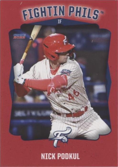 2023 Choice Reading Fightin Phils Update - Nick Podkul #08 (RC) for ...