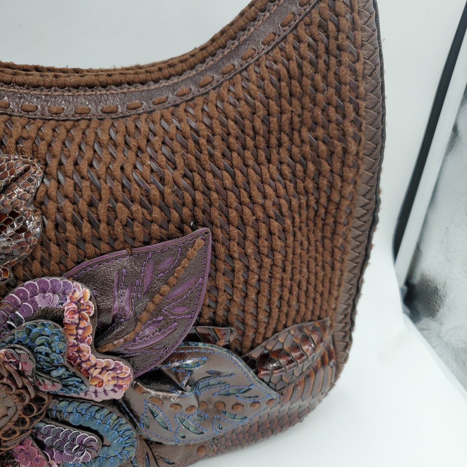 Brighton Mila Masterpiece Collection Shoulder Bag Purse 3D Flowers | eBay