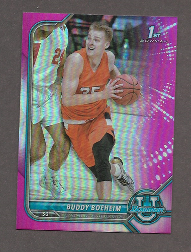 Buddy Boeheim 1st Chrome 2021-22 Bowman U #51 Pink Refractor Syracuse ...