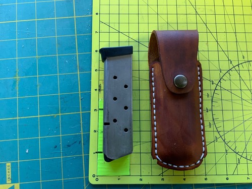 Handmade Leather single stack 8Rd Magazine Pouch Belt Attach | eBay
