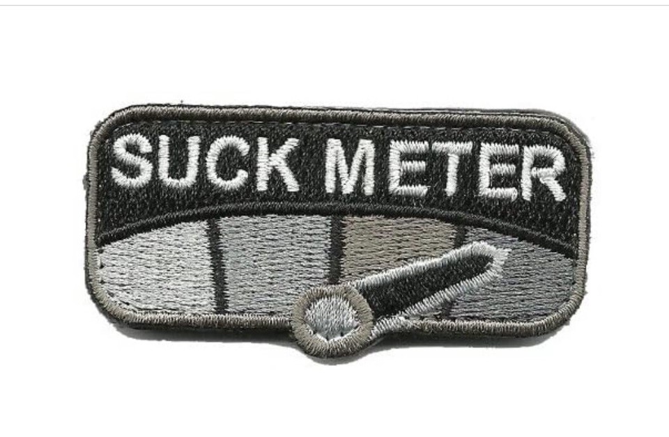 Suck Meter Morale Patch / Hook Backing | eBay