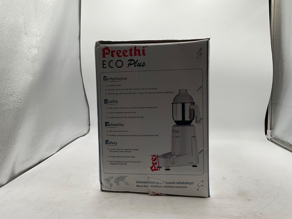 Preethi Eco Plus (MG-138) 110V, 550W Mixer Grinder With 3 Jars For USA ...