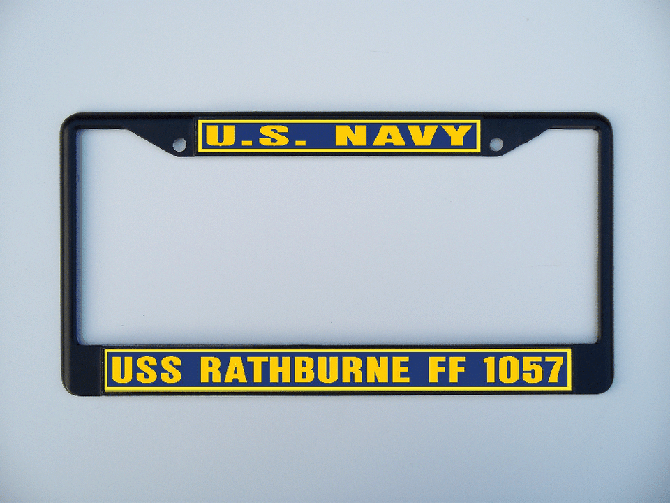 USS RATHBURNE DE 1057 FF 1057 License Plate Frame USN Military U S Navy ...