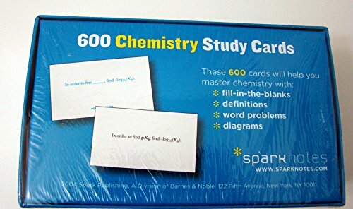 SparkNotes Study Cards Ser.: Chemistry SparkNotes Study Cards by ...