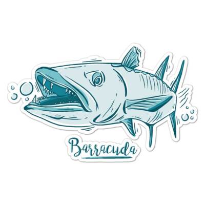 Barracuda Fish, Vinyl Decal Sticker, Indoor Outdoor, 3 Sizes, #8141 | eBay