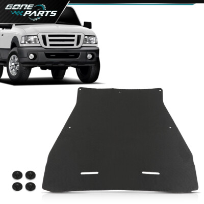 Fit For 2006-2012 Ford Ranger Hood Insulation Pad 1/2" With Clips Black ...