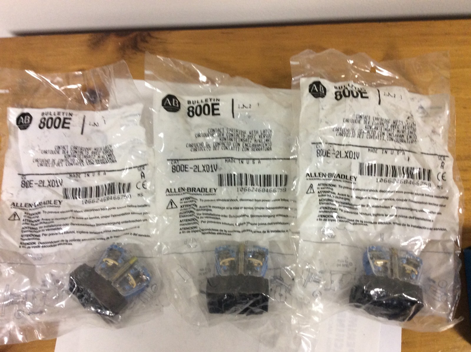 Qty (3) Allen Bradley 800E-2LX01V, 800E PenTUFF Contact Blocks | eBay