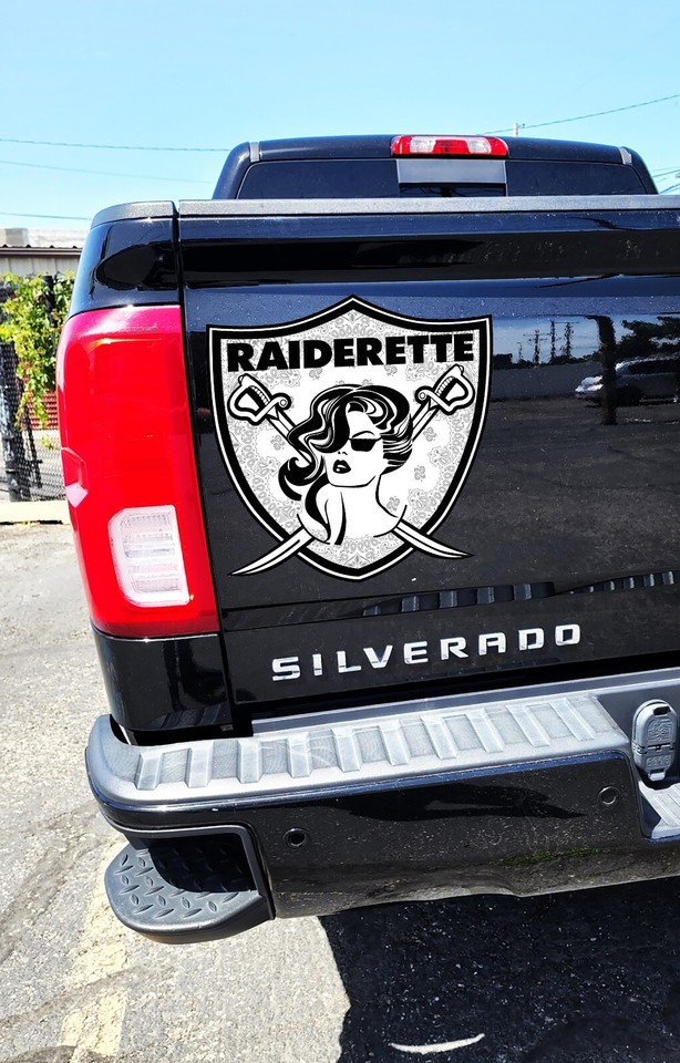Las Vegas Raider Raiderette Bandanna sticker- Football fan female ...