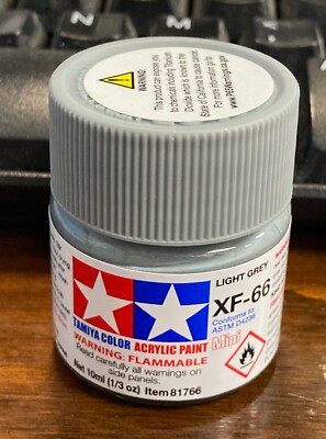 Tamiya "Mini" Acrylic model paint - XF-66 81766 Light Grey Gray (flat ...