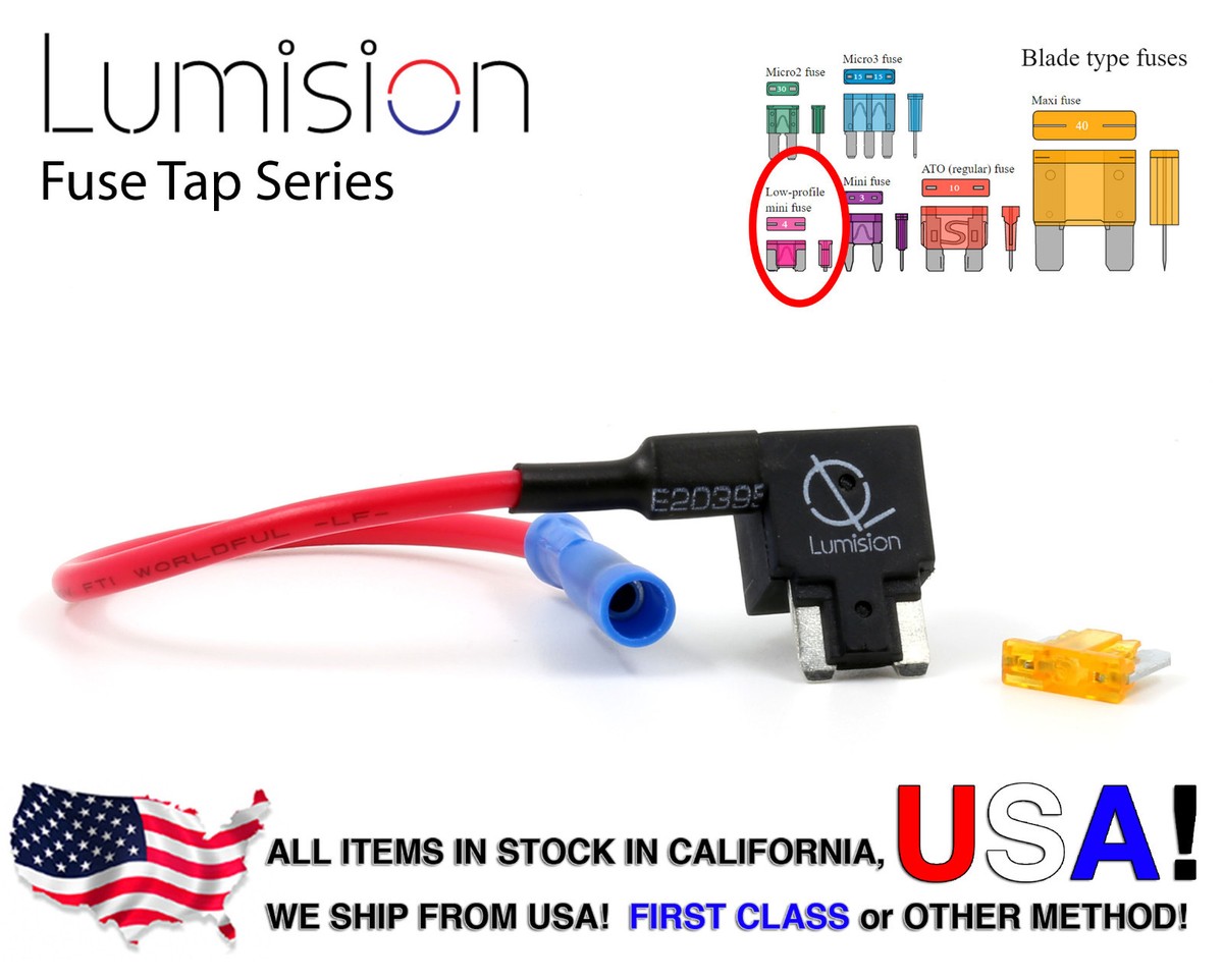 ATM Low Profile Mini Fuse Holder Add-A-Circuit Fuse Tap – With 5 Amp ...