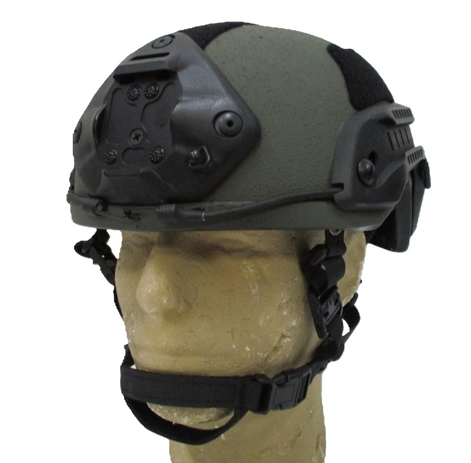 GENTEX ACH MOD HIGH CUT GUNFIGHTER ARMY COMBAT HELMET RANGER GREEN ...