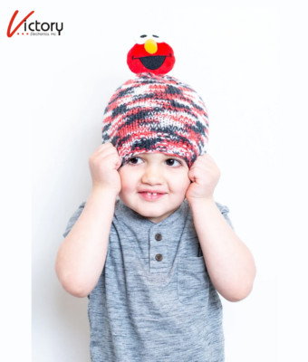 Lion Brand Yarn Sesame Street Elmo Knit Kit | One Hat Wonder Elmo Hat ...