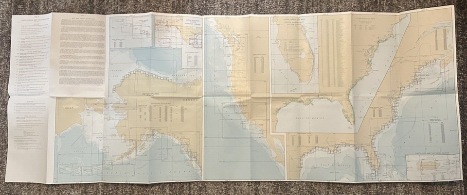 Map Bathymetric Maps Special Purpose Charts Jan 1981 Vintage NORA ...